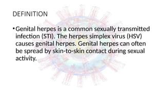 Genital Herpes Pptx Std Medical And Surgical Ii Pptx