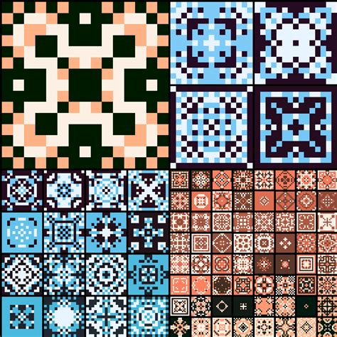 Tiling Patterns W Various Colorizations Cellular Automata Rgenerative Tiling Patterns W Various Colorizations Cellular Automata Rgenerative