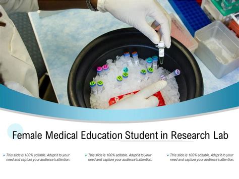 Female Medical Education Babe In Research Lab Presentation PowerPoint Templates PPT Slide