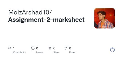 Github Moizarshad10assignment 2 Marksheet
