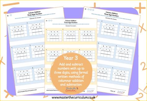 Column Addition With Three Digit Numbers Master The Curriculum