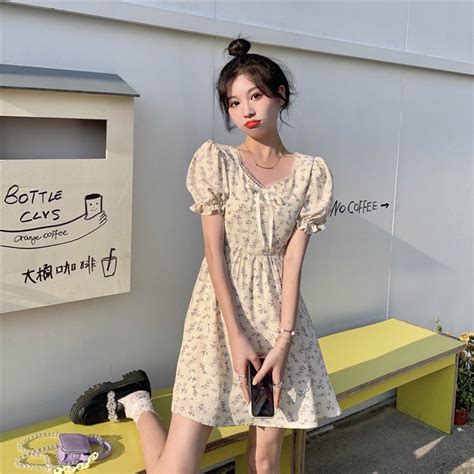 T A พร้อมส่ง ชุดเดรสสไตล์เกาหลี ลูกคุณหนู กระโปรงบาน สั้นและยาว ผ้าโปร่งโล่งสบาย 5601 5602