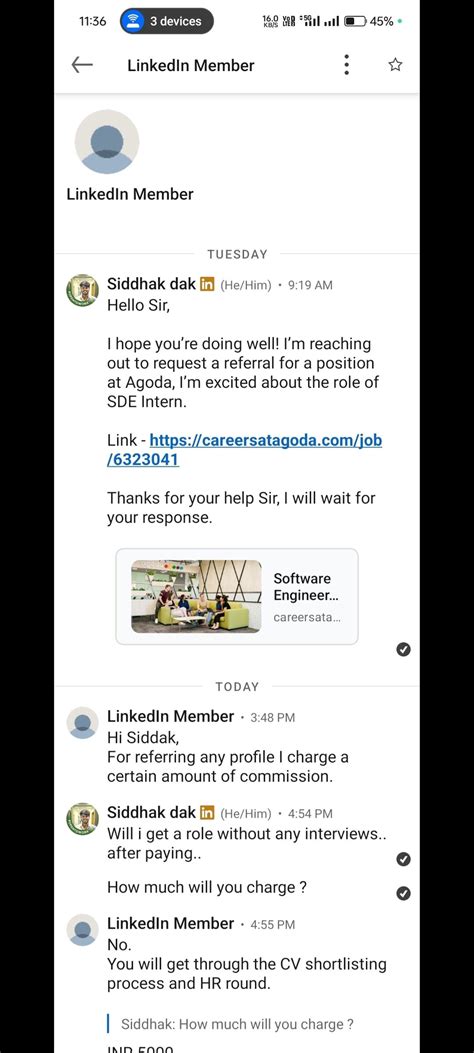 Siddhak Dak On Linkedin Hiring Jobsearch Ethicalhiring Saynotobribes Jobreferrals Agoda