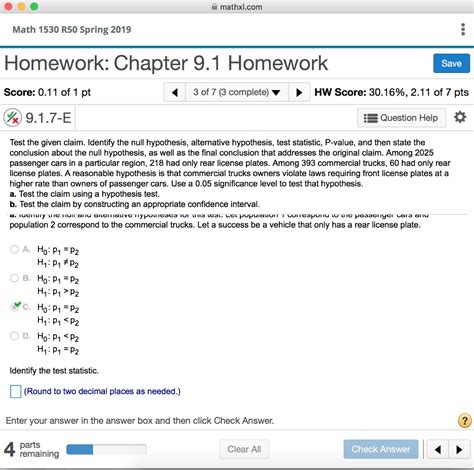 Solved Test The Given Claim Identify The Null Chegg