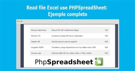 Read File Excel PHPSpreadSheet Ejemplo Completo BaulPHP