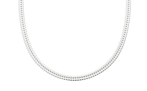 Flat Curb Chain Sterling Silver Odoziakuchi