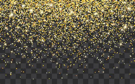 골든 반짝이 투명 한 바탕에 스파클 반짝임 빛 골드 역동적인 배경입니다 벡터 일러스트 레이 션 금 금속에 대한 스톡 벡터 아트 및 기타 이미지 Istock