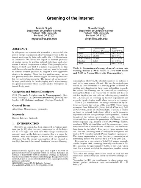 greening of the internet pdf router computing computer network