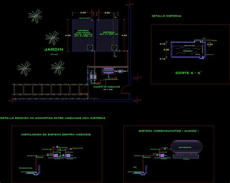 Detail Water Pump With Connection To Tank DWG Plan For AutoCAD Designs CAD