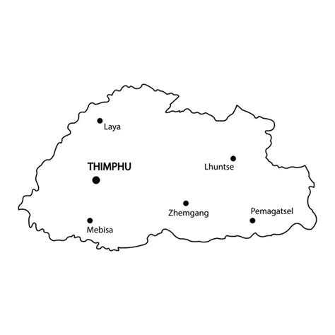 Premium Vector Map Of Bhutan