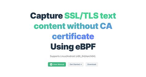 Ecapturesupports Capturing Plaintext Of Golang Tls Traffic By