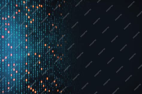 Premium Photo Creative Dark Binary Code Wallpaper With Numbers