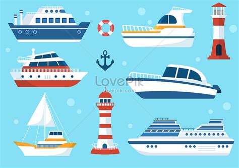 바다 그림에서 요트 일러스트 무료 다운로드 Lovepik
