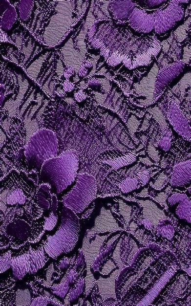 Purple Colored Lace Texture Premium AI Generated Image