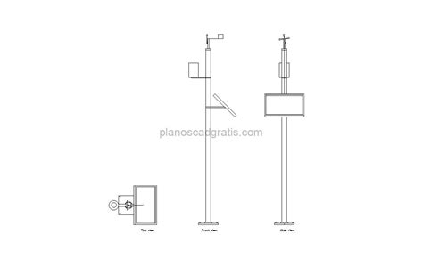 Estación Meteorológica Planos Cad Gratis