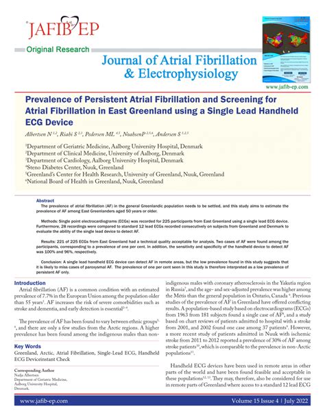 Pdf Prevalence Of Persistent Atrial Fibrillation And Screening For Atrial Fibrillation In East