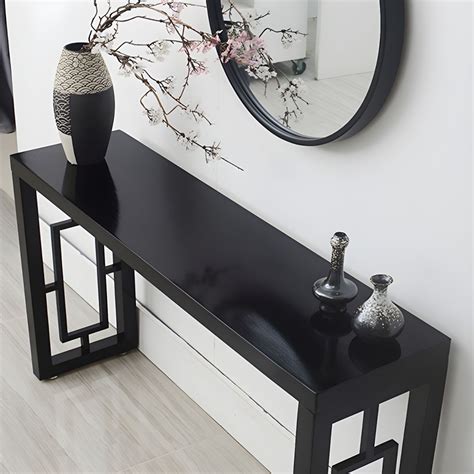 Solid Wood Console Table Rectangle Accent Table For Hall 29 53 Inch Tall Console Tables