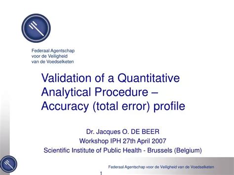 Ppt Validation Of A Quantitative Analytical Procedure Accuracy