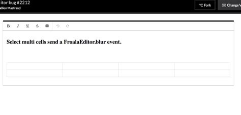 When Select Multi Cells An Event Froalaeditorblur Has Sent · Issue
