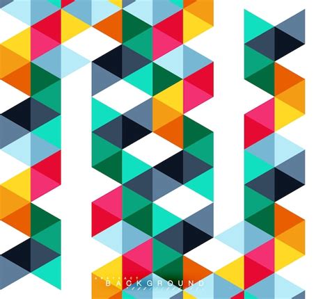 Premium Vector Multicolored Triangles Abstract Background Mosaic Tiles Concept