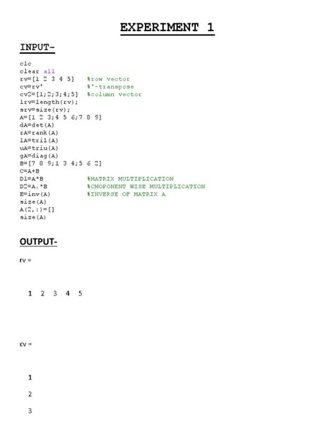 Matlab Compiled Pdf Maxima And Minima Matrix Mathematics
