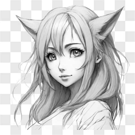 Baixe Desenho De Menina De Anime Preto E Branco Com Cabelo Longo E Piercings Sketches Creative