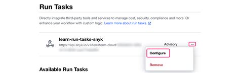 configure snyk run task in hcp terraform terraform hashicorp developer