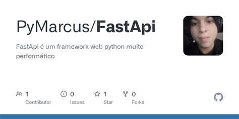 github pymarcus fastapi fastapi é um framework web python muito performático