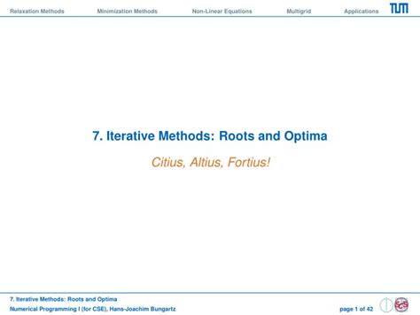 Ppt 7 Iterative Methods Roots And Optima Citius Altius Fortius 7 Powerpoint