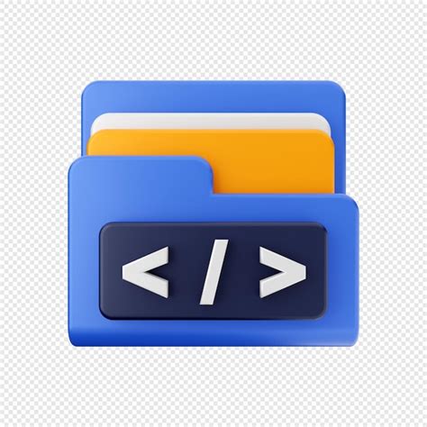 premium psd 3d folder data file storage icon illustration