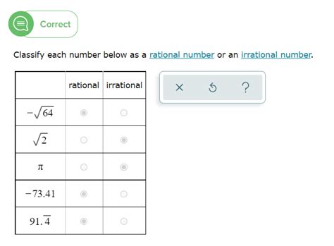 [solved] correct classify each number below as a rational number or an
