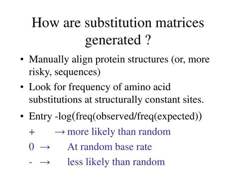 ppt basics of sequence alignment and weight matrices and dot plot
