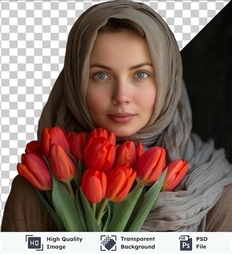 Premium Psd Red Tulips Woman Day And Mother Day Greeting Card
