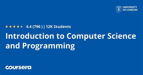 Introduction To Computer Science And Programming Coursera Computer