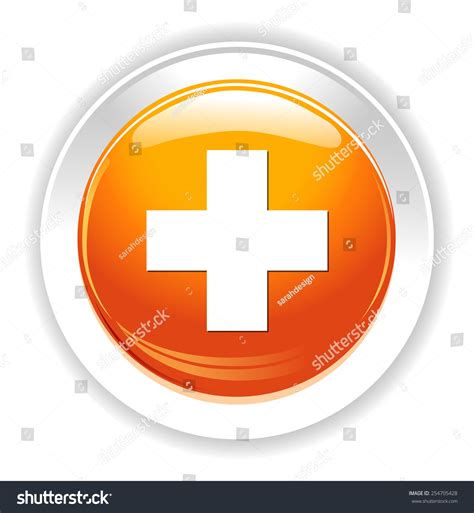 Cross Button Icon Stock Vector Royalty Free 254705428 Shutterstock