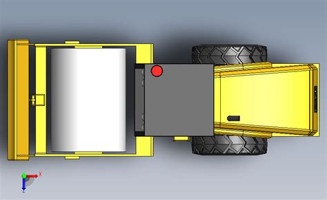 压路机 SOLIDWORKS 2019 模型图纸下载 懒石网