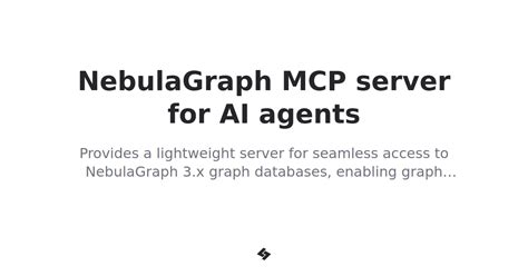 Nebulagraph Mcp Server For Ai Agents