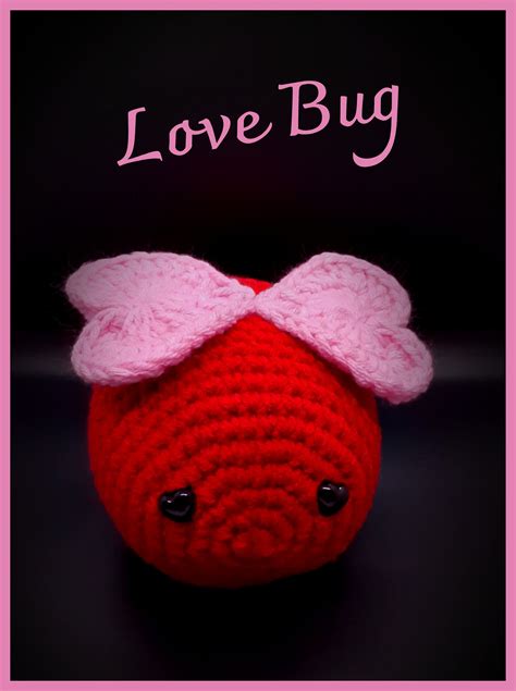 Art And Collectibles Crochet Valentines Love Bug Plush Fiber Arts Pe