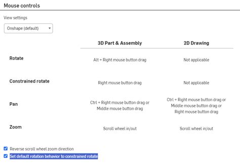 Is There Any Way To Set Constrained Orbit As The Default Orbit Mode Especially For Mobile — Onshape