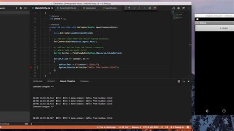 Vscode Xamarin Android Debug Demo Youtube