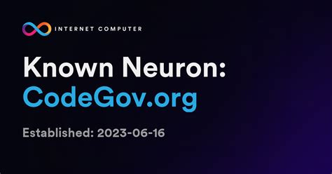 Neuron Codegov Icp Dashboard