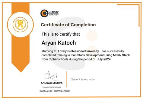 Aryan Katoch On Linkedin I Recently Completed The Mern Stack Course