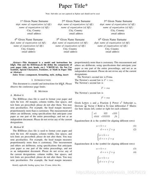 Ieee Trans Latex How To Use The Ieeetran Latex Templates Csdn