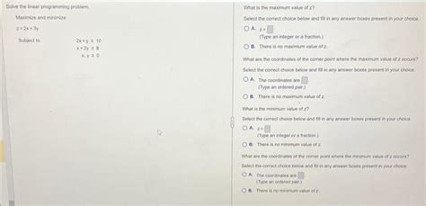 Solved Solve The Inear Programming Probliem Mavinice And