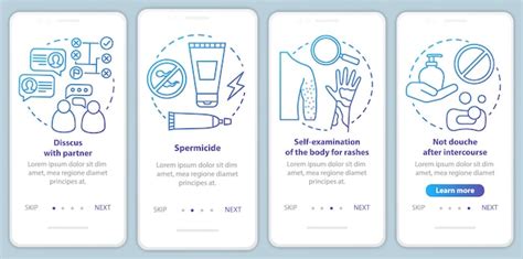 Modelo de vetor de tela de página de aplicativo móvel de integração de sexo seguro Vetor Premium
