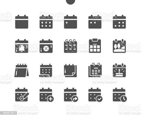 일정 오늘 내일 이전 날짜 휴일 중요한 날을 표시합니다 플래너 일기 캘린더를 추가 공유 및 수정합니다 벡터 솔리드 아이콘입니다 간단한 그림 고체에 대한 스톡 벡터 아트 및