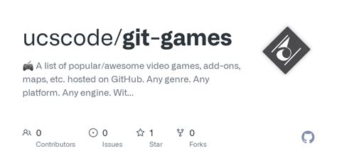 github ucscode git games 🎮 a list of popular awesome video games add ons maps etc hosted