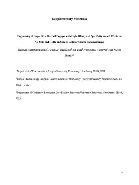 Datasheet 1 Bispecific Killer Cell Engager With High Affinity And