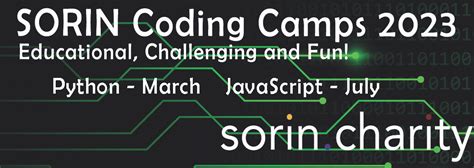 sorin announces python or javascript coding camps southern oregon