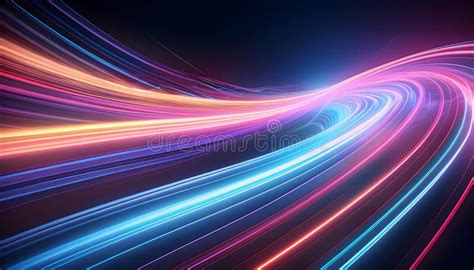 Pastel Light Trails Curve Dynamically Against A Dark Background